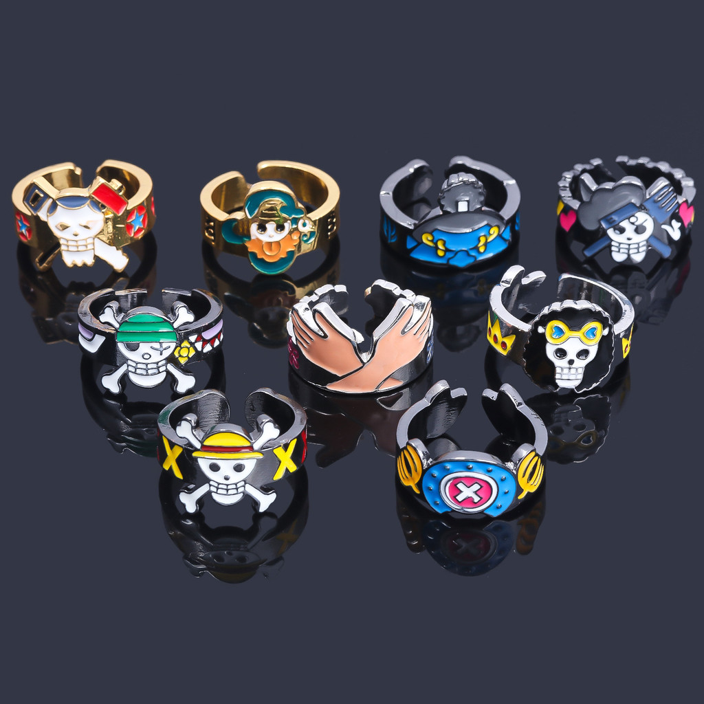 NP2 One Piece Luffy Tony Tony Chopper Roronoa Zoro Anime Ring COSPLAY ...