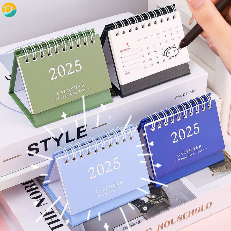 2025 Mini Desktop Calendar Simple Notepad Yearly Monthly Daily To Do ...
