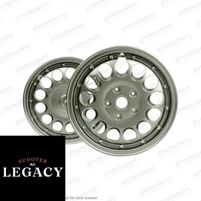 VROSSI Alfa Quattro Front & Rear Gun Metal Vespa Sprint Primavera S LX ...