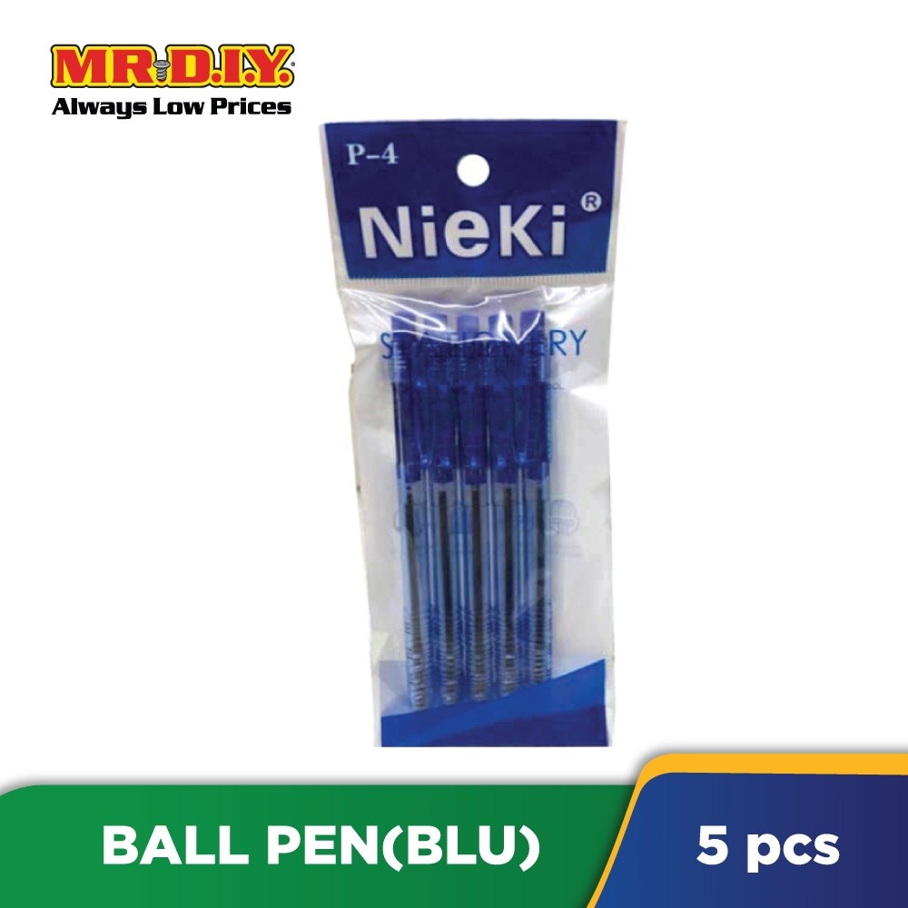 (MR.DIY) Ball Pen Blue (5pcs) | Shopee Singapore