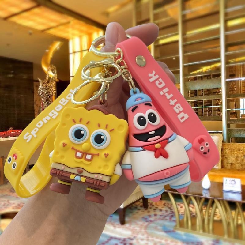 SpongeBob SquarePants Patrick Star Cartoon Cute Keychain Cartoon Doll ...