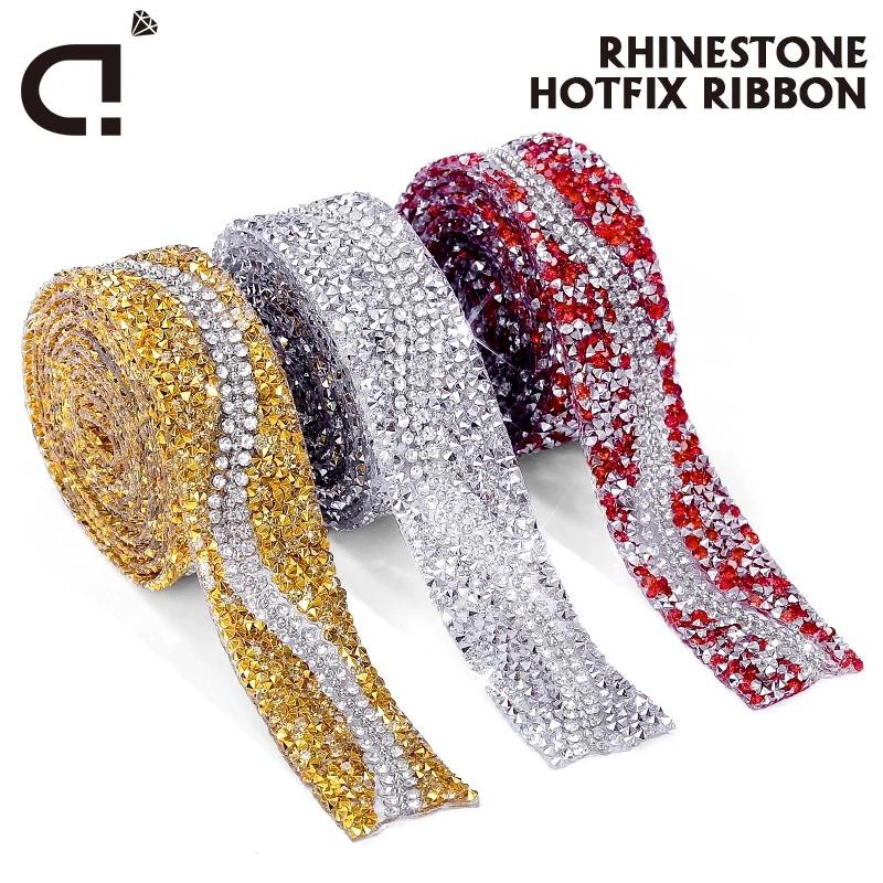 1Yard/pack 20mm Resin Rhinestone Trim Ribbon Hot Fix Crystal Chain ...