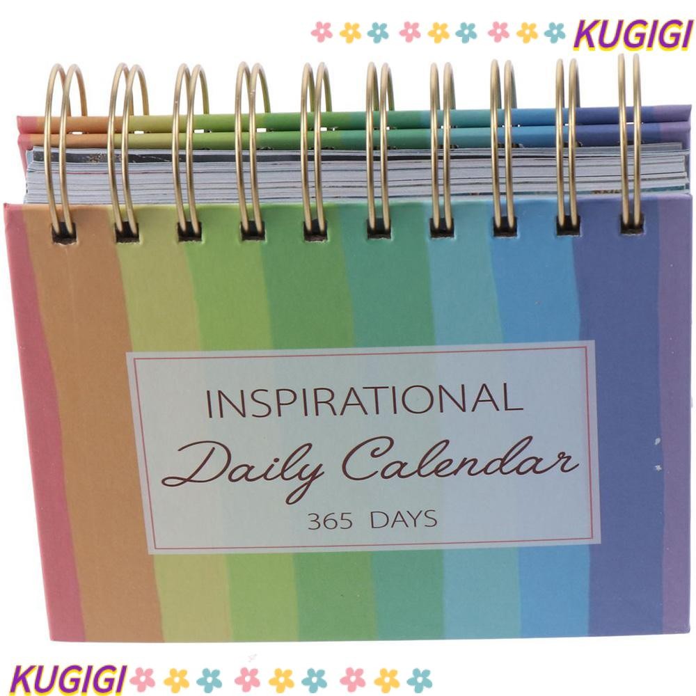 KUGIGI Desktop Paper Calendar, Paper Rainbow Daily Yearly Agenda, Multi ...