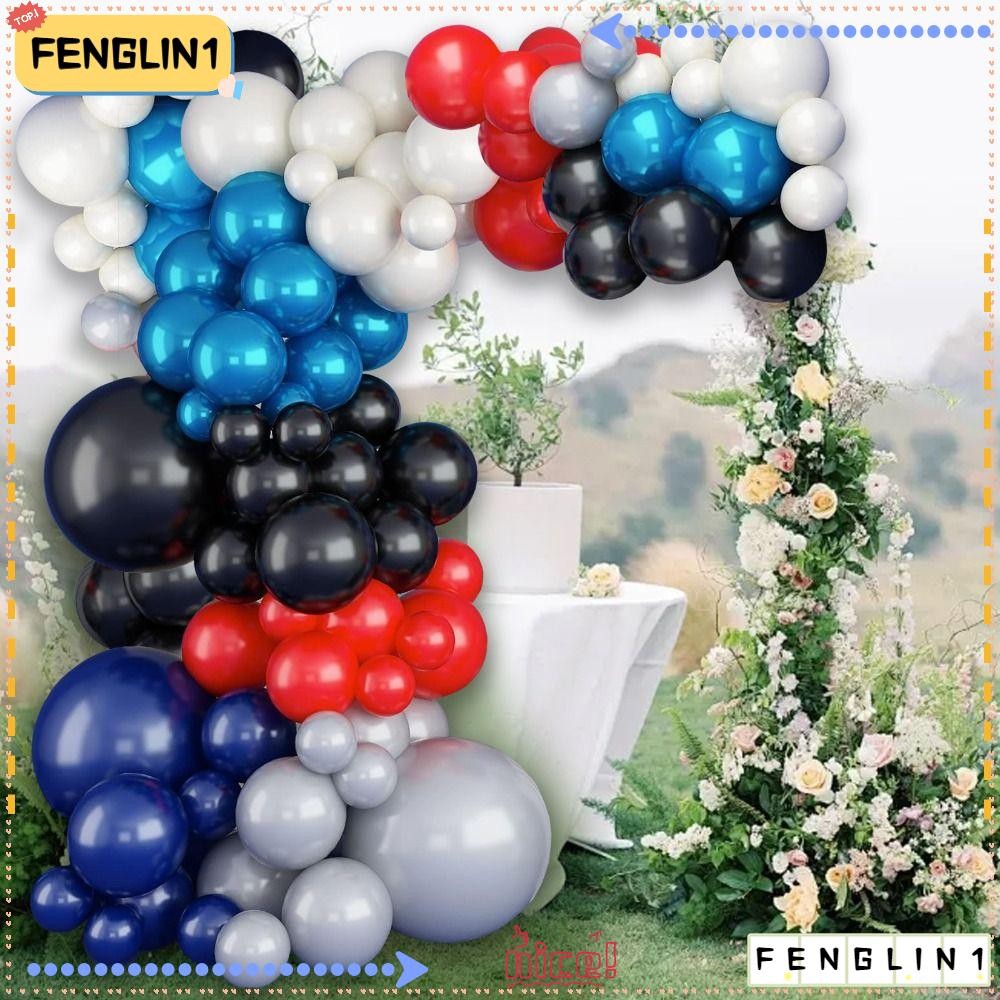 FENGLIN Balloon Garland Kit, Latex Navy Blue Red White and Blue Balloon ...