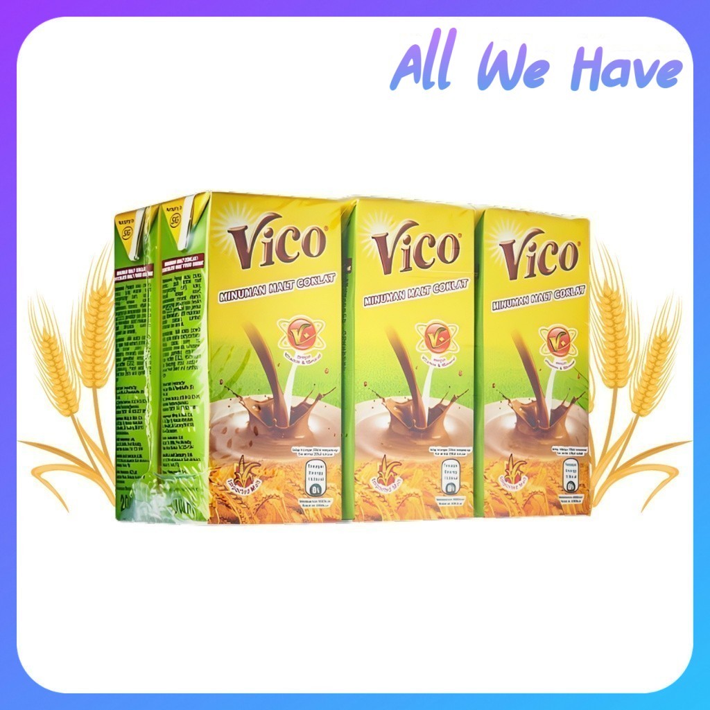 (6 IN A SET) Vico Chocolate Drinks UHT 200ML X 6'S Cocoa Beverage Malt ...