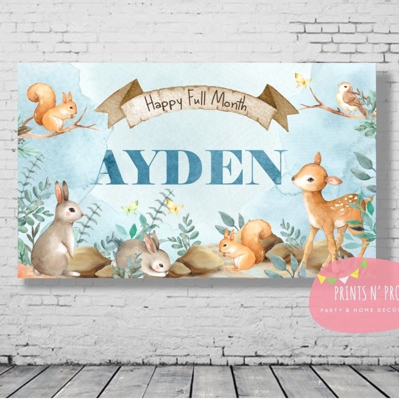 [LOCAL SELLER] Printed and Personalised Birthday Banner /Full Month ...