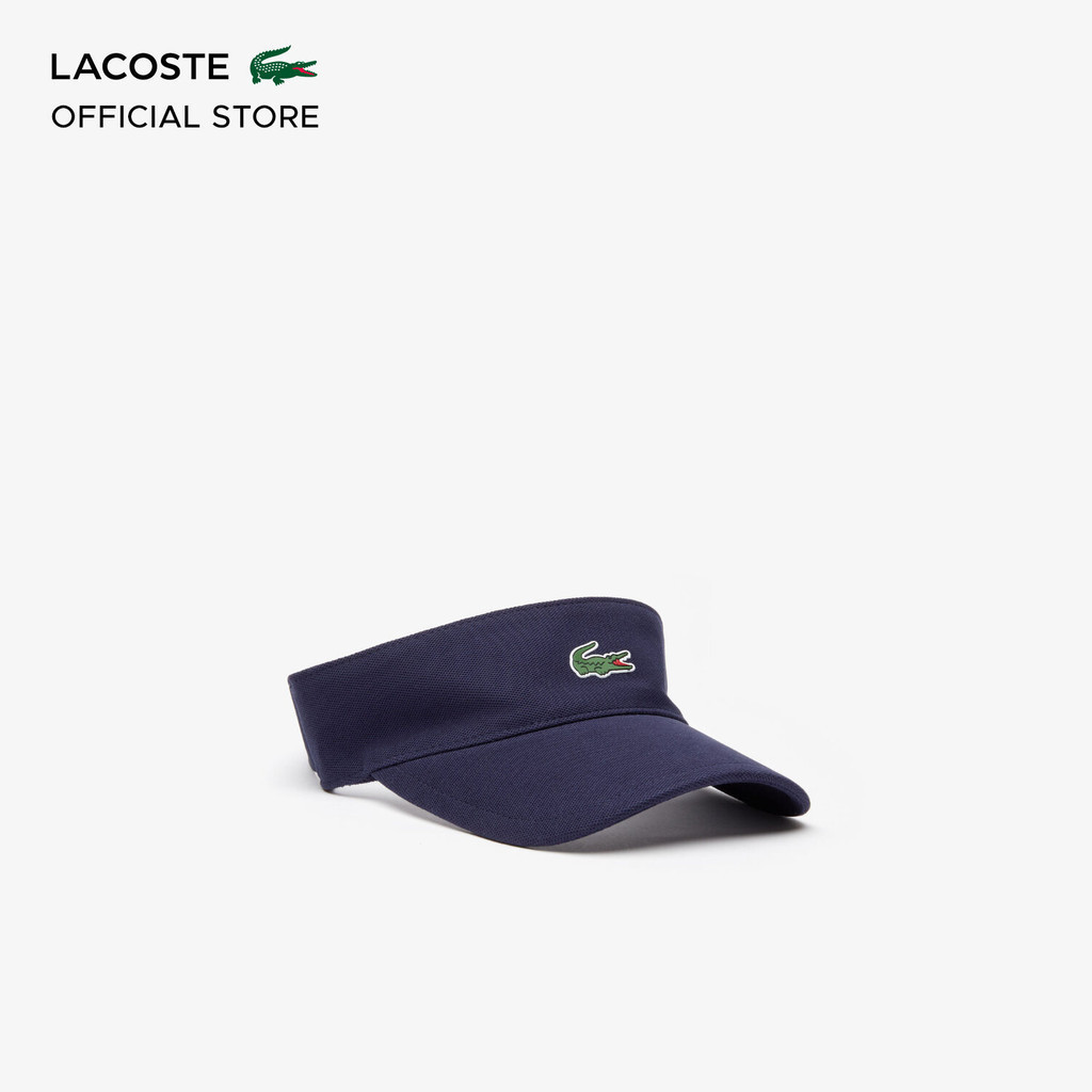 Lacoste Unisex SPORT Piqué And Fleece Tennis Visor (Navy Blue) | Shopee ...