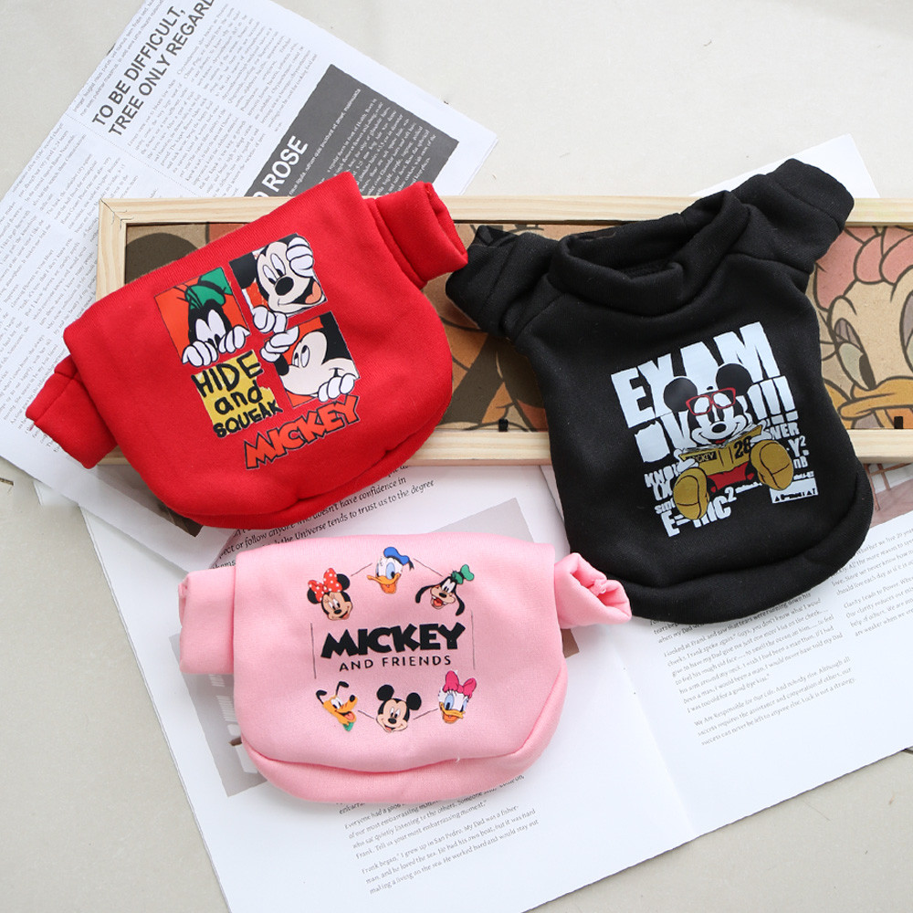 Autumn Winter Style Pet Clothes Cartoon Mickey Round Neck Sweatshirt ...