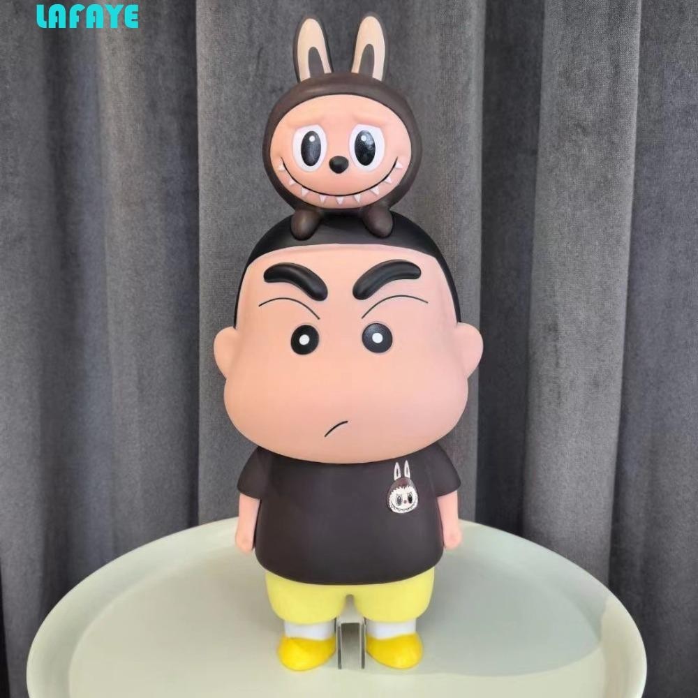 LAFAYE Labubu Crayon Shin-Chan Figure, PVC Doll Statue Labubu Crayon ...