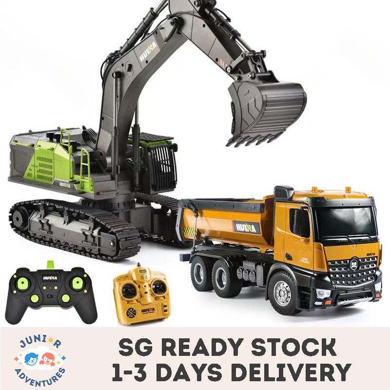 RC Truck Excavator Toy RC Dump Truck Remote Control Toy Alloy Toy ...