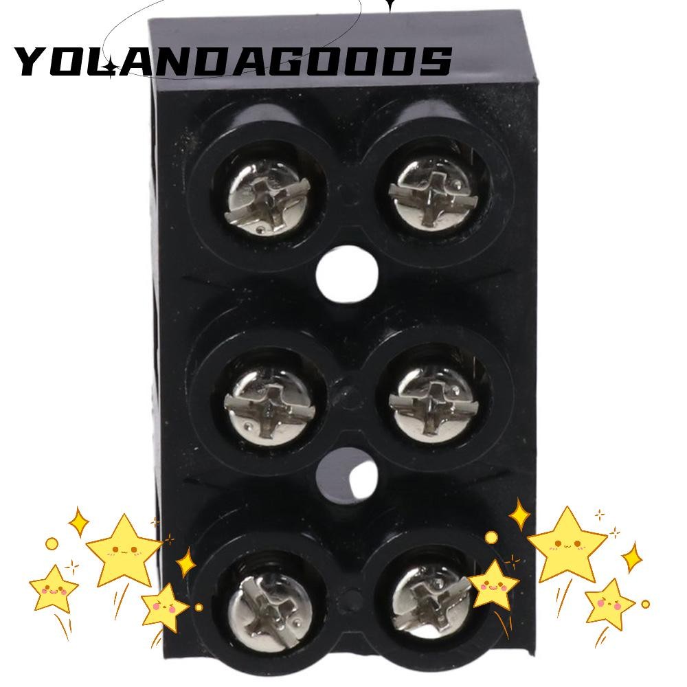 YOLA Terminal Block, Dual Row 3 Positions Screw Electric Barrier Strip ...