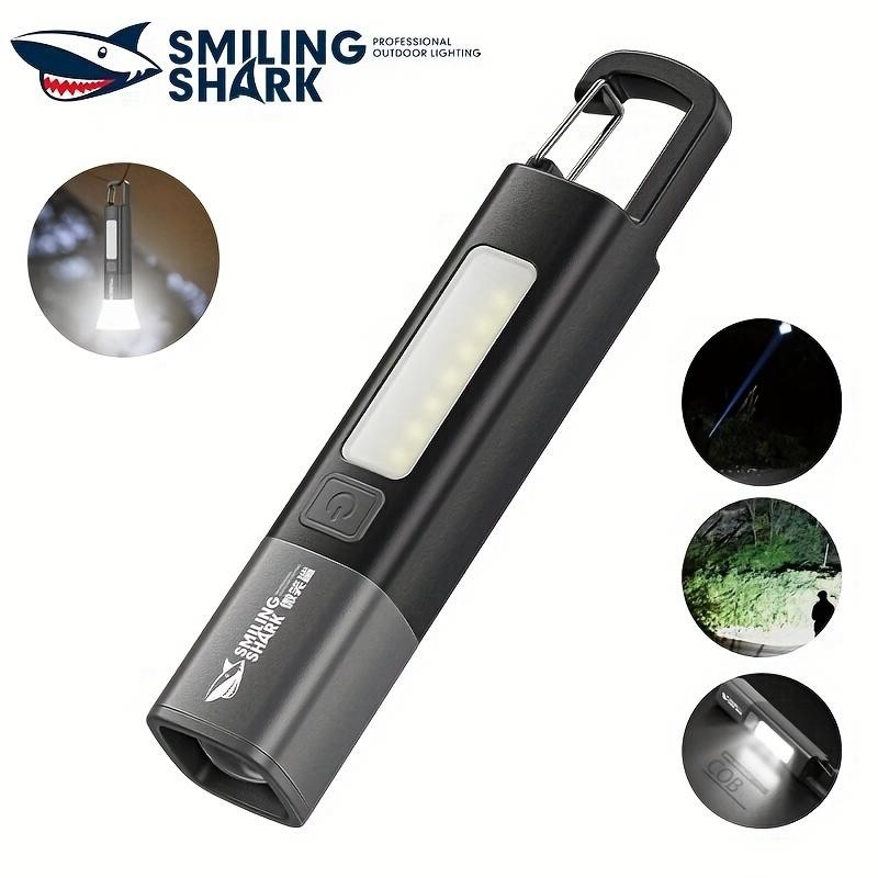 Smiling Shark Portable LED Flashlight XPE Torch Light with COB ...