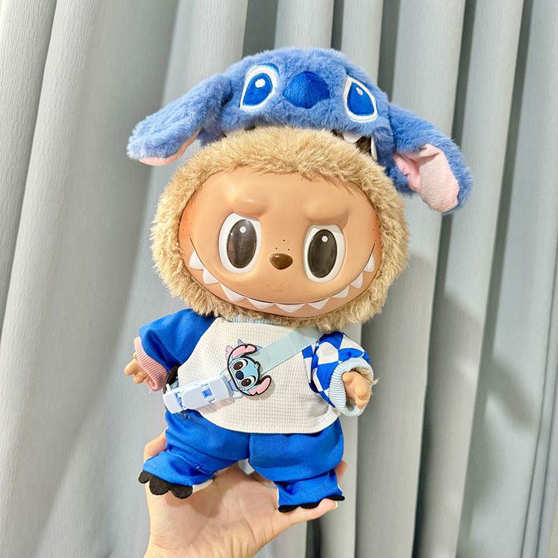 LABUBU POP MART Zimomo 38cmFigurine Doll Clothes Stitch Suit | Shopee ...