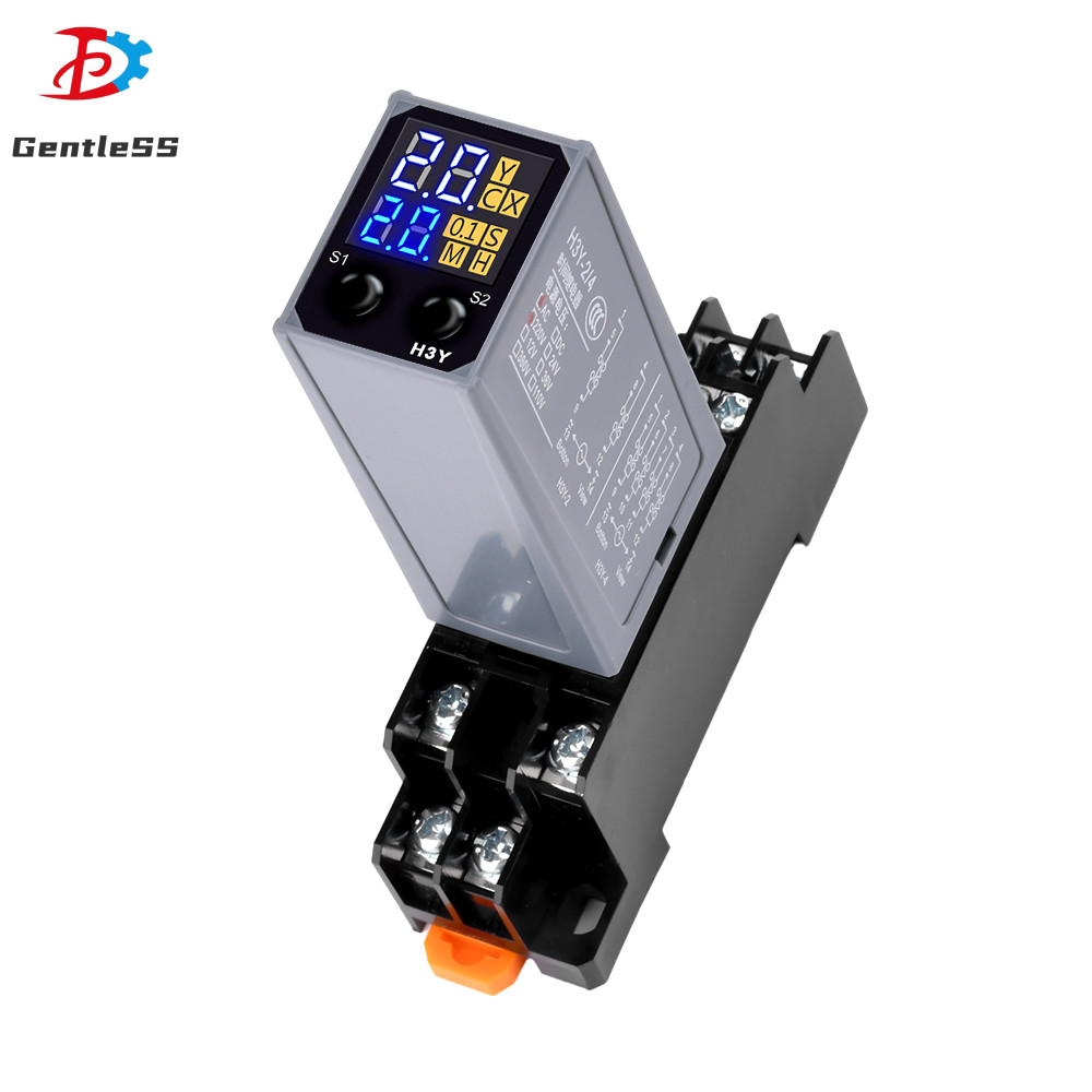 H3Y-2 8 Pin DC12/24V AC220V Miniature Adjustable Digital Display Time ...