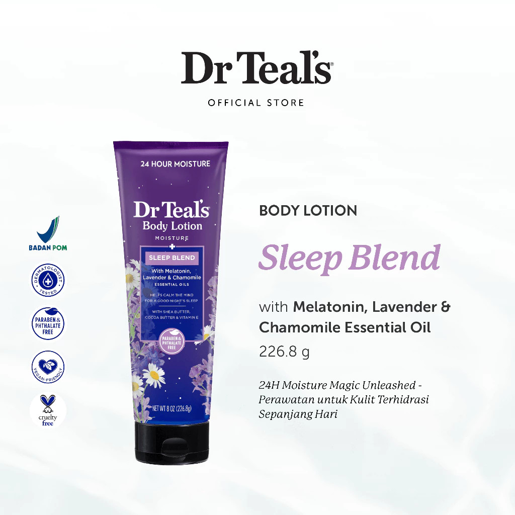 Dr Teal's Body Lotion Melatonin 226gr I Pure Epsom Salt Skin ...