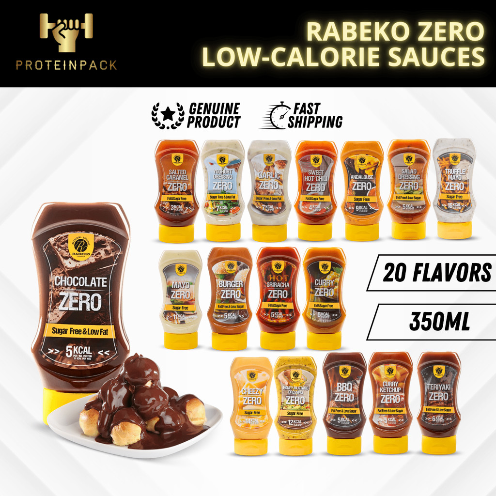 Rabeko Zero Low-Calorie Sauces 350ml - Low-Fat Trans-Fat-Free Healthy ...