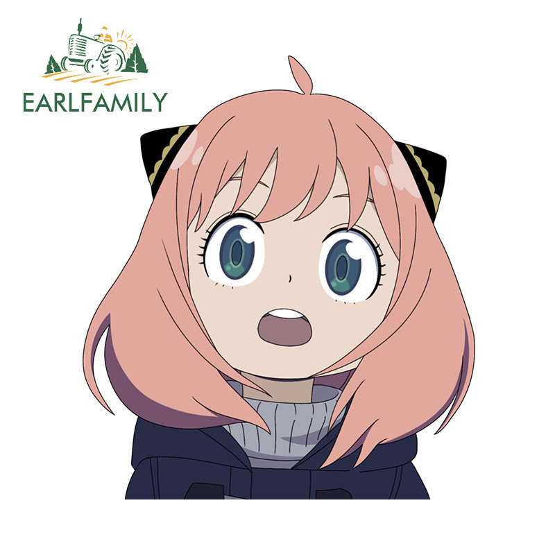 EARLFAMILY 13cm x 11.5cm Shocked Anya Car Stickers Camper Fishing ...