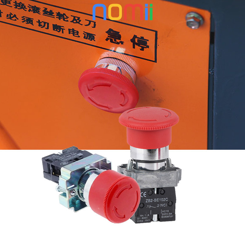 TOMBOL 40mm Emergency Button Emergency Push Button Metal Push Button ...