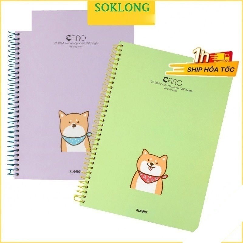 XO A4 single checkered spring notebook MS 590 6x6mm 200 cute cover ...