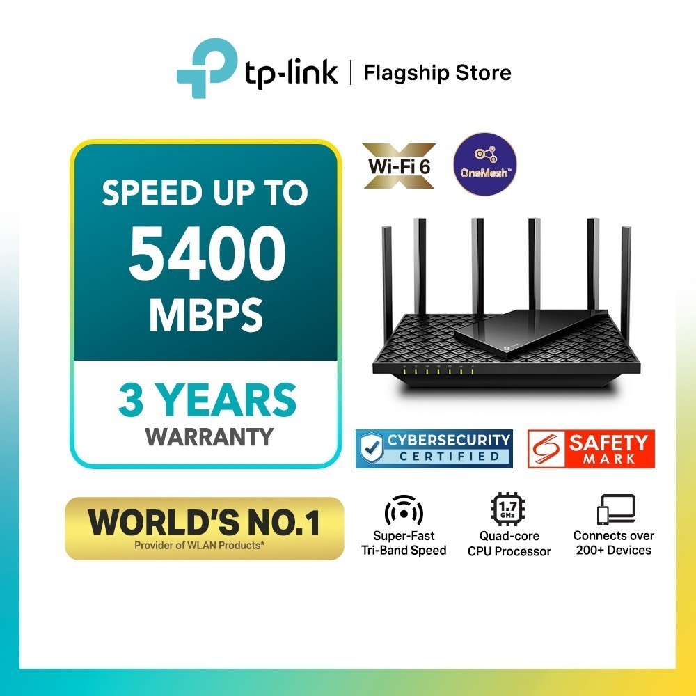 TP-Link Tri-Band Ultra-Low Latency Wi-Fi 6 Archer AX75 AX5400 Router ...