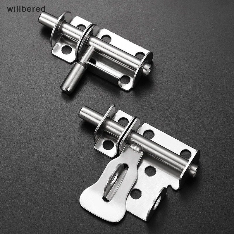 willbered Stainless Steel Door Latch Solid Sliding Bolts Latch Hasp ...