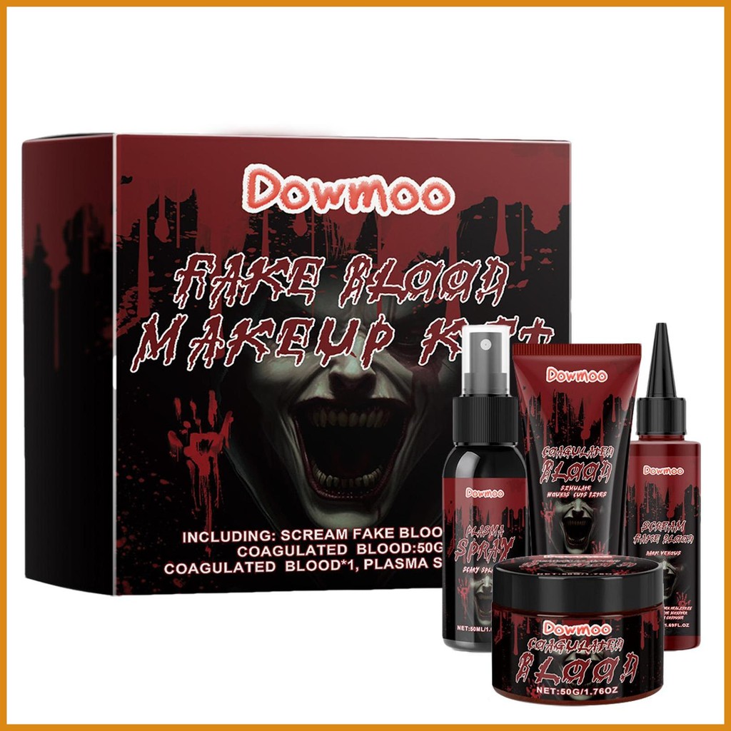 Fake Blood Makeup Kit Coagulated Blood Simulation Wound Makeup Long ...