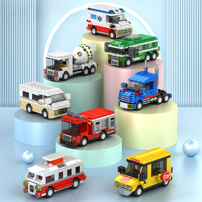 6 Series 48 Style City Car Racing Car Building Blocks Kids Children ...