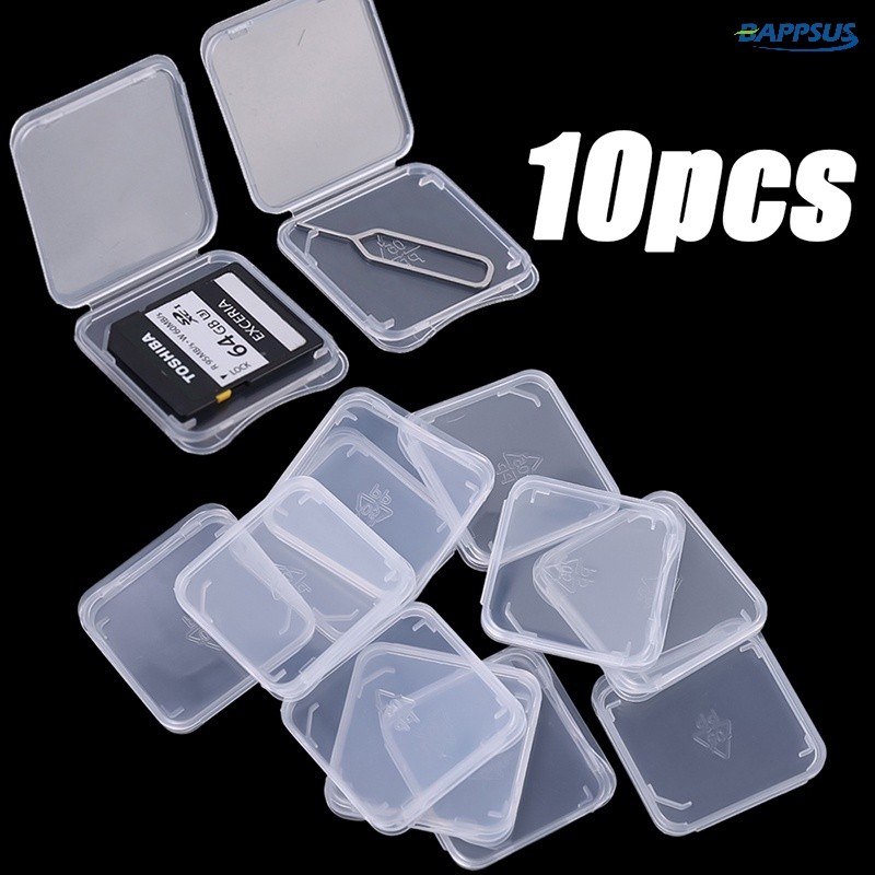10/2Pcs Transparent SD Memory Card Case Holder Box / Cards Reader ...