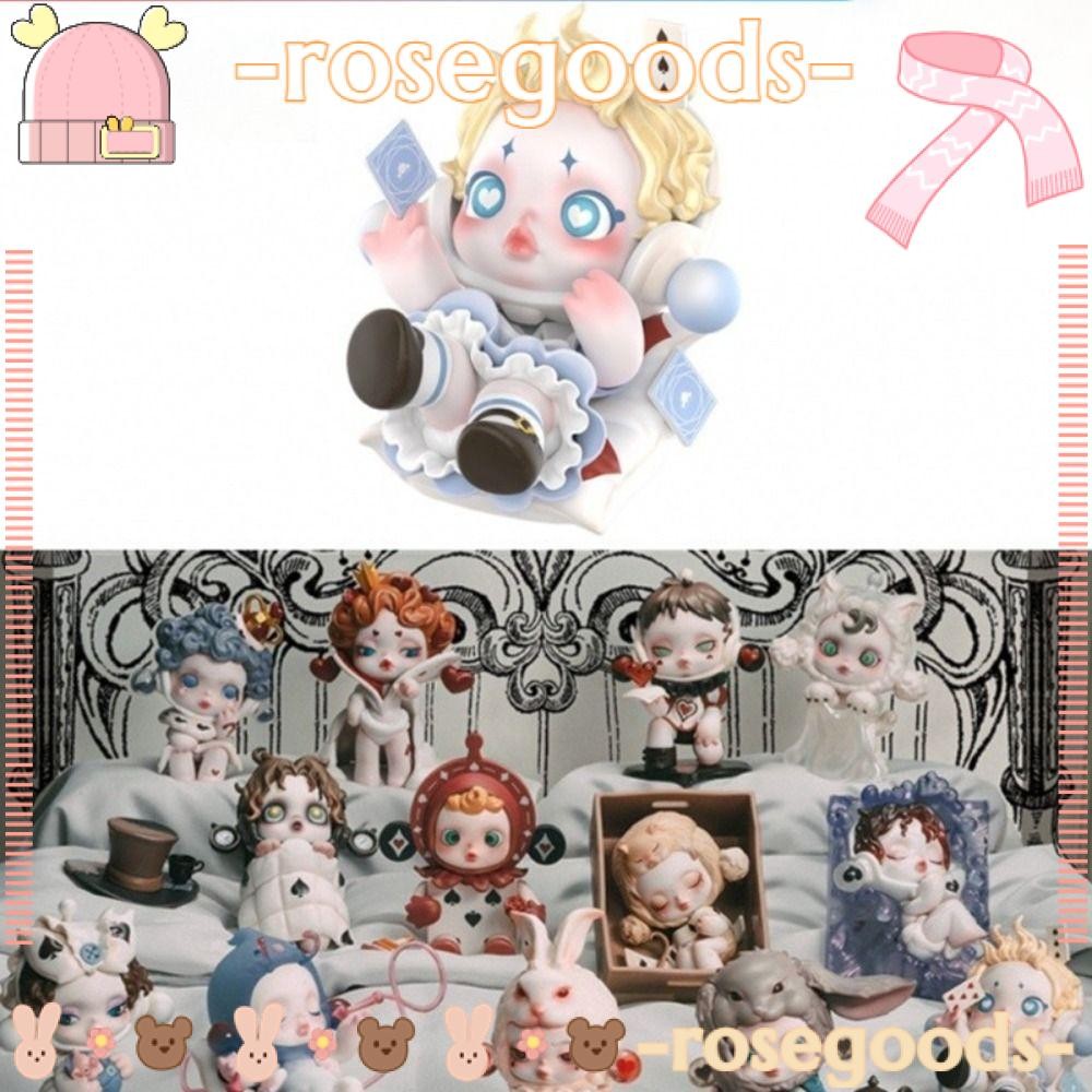 ROSE Anime Cartoon Figure Model, Kawaii POP MART SKULLPANDA Box ...