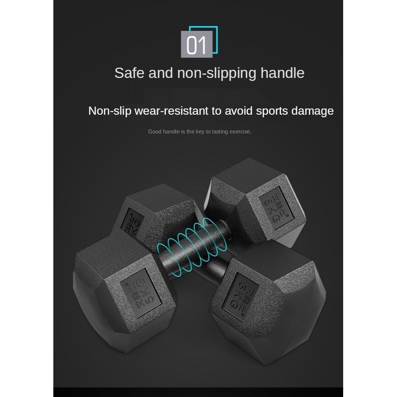 TKT Dumbbell Training Dumbbell Neoprene Rubber 10/20/30/40kg Dumbbell ...