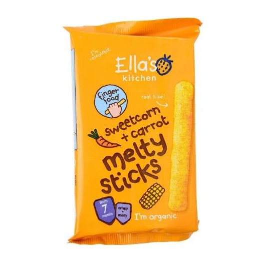 Ella's Kitchen Sweet Corn & Carrot Melty Sticks 16g | Shopee Singapore