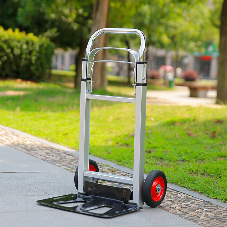 Folding Aluminum Alloy Luggage Cart Heavy Duty Hand Pulling Transport ...