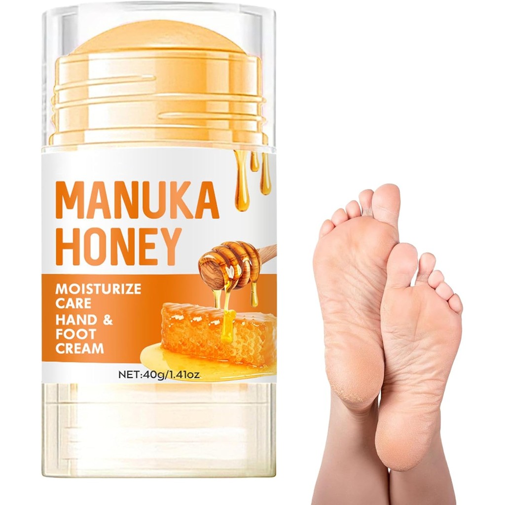 Foot Cream, 2025 New Manuka Honey Foot Repair Cream, 40g Beeswax Heel Balm Stick, Non-Greasy ...