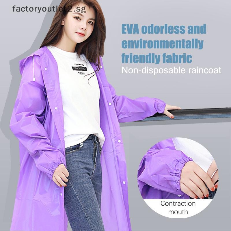 Fcsg Eva Non Disposable Raincoat Long Full Body Transparent Thickened ...