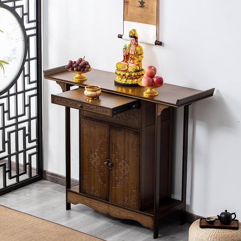 Solid wood household table Buddha table Buddha altar God table ...