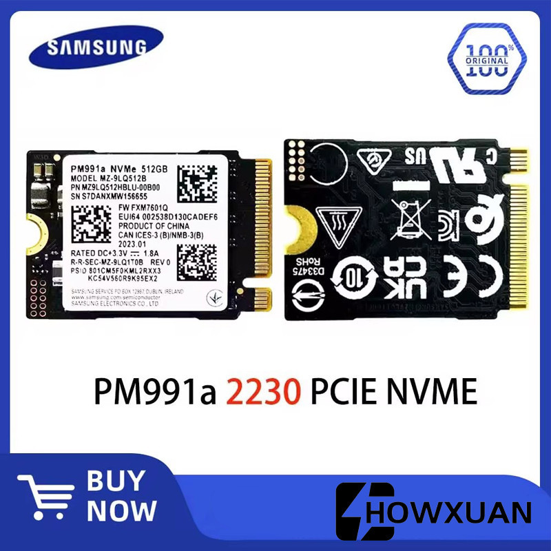 Samsung PM991a 256GB 512GB 1TB SSD M.2 2230 NVMe Replacement SSD Internal Solid State Drive ...