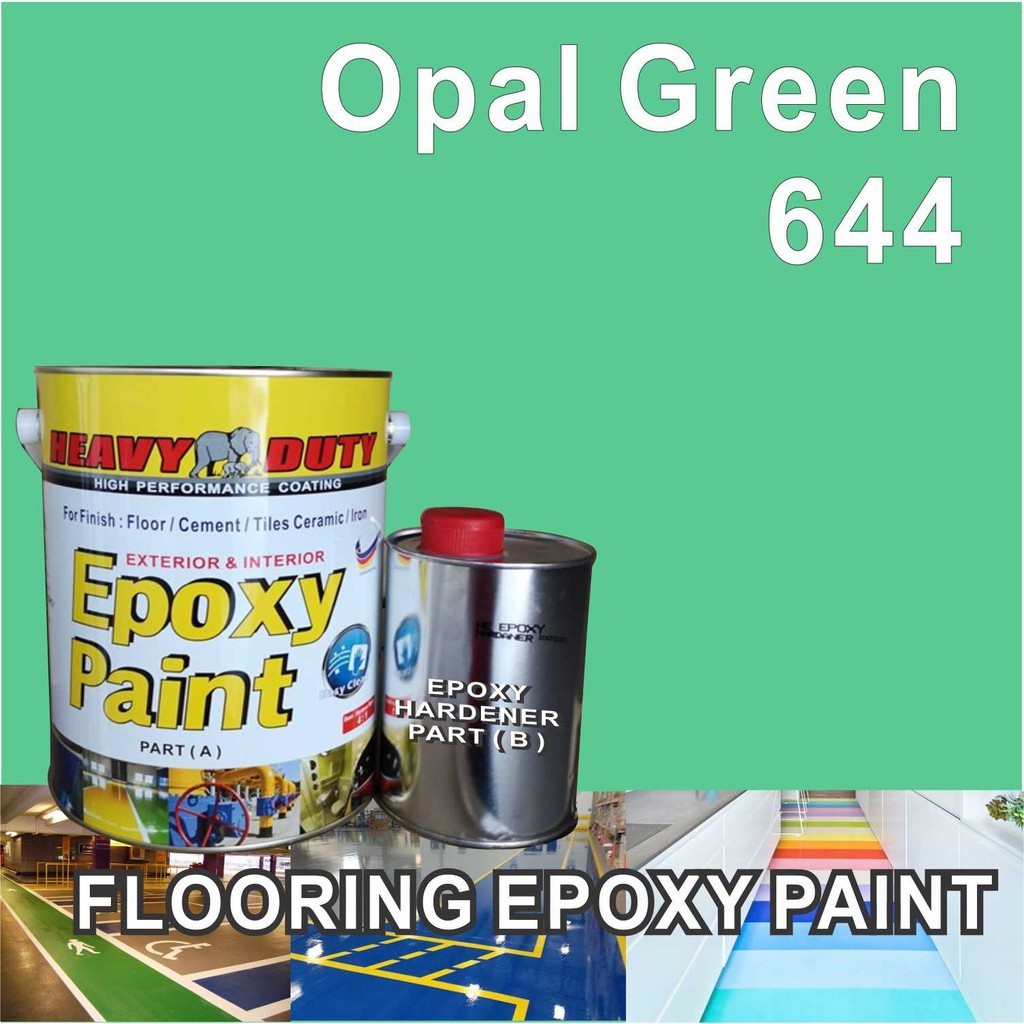 OPAL GREEN 644 ( 1L ) HEAVY DUTY EPOXY FLOOR PAINT ( WATERPROOF ...