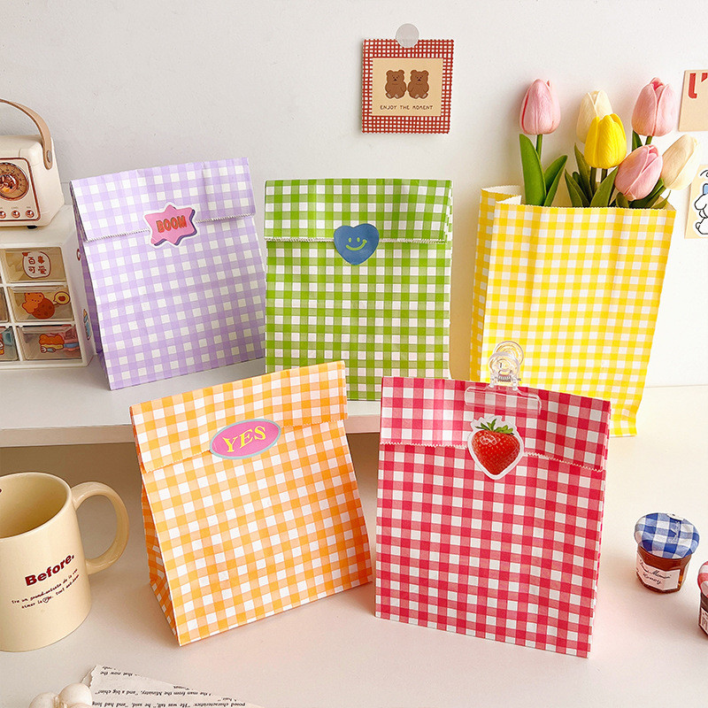 Korean Style Desktop Storage Bags Kraft Paper Bag Gift Wrapping Small ...