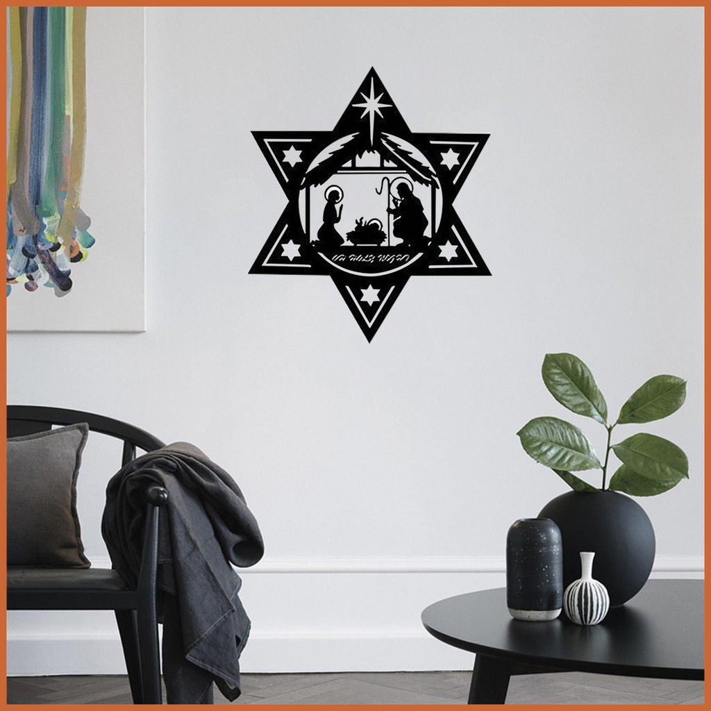 Nativity Metal Sign Nativity Set Wall Art Silhouette Elegant Nativity ...