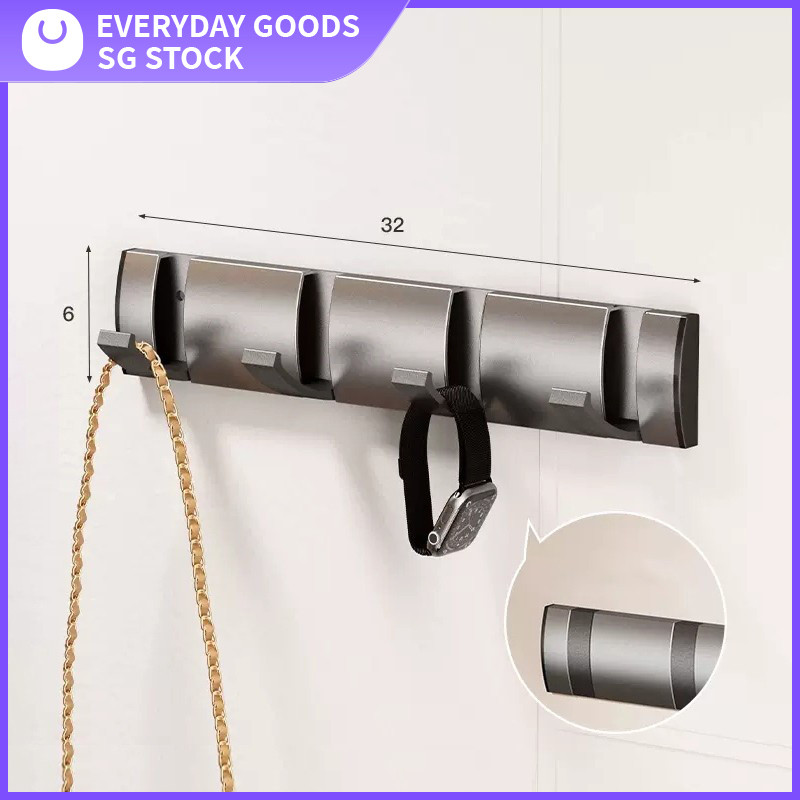 Invisible Wall Hooks Bathroom Door Hanger Entryway Fitting Room Rack ...