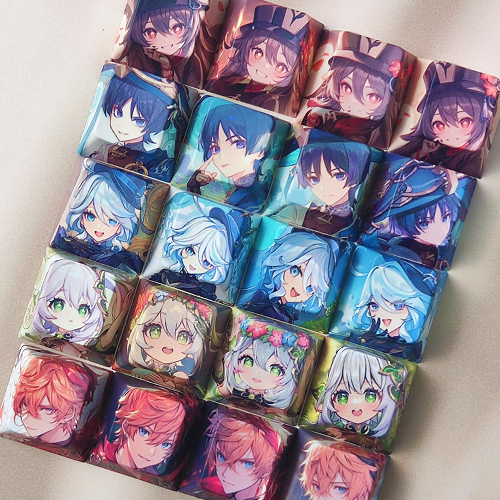 Genshin Impact Keycaps Cherry R4 PBT Dye Sublimation Mechanical ...