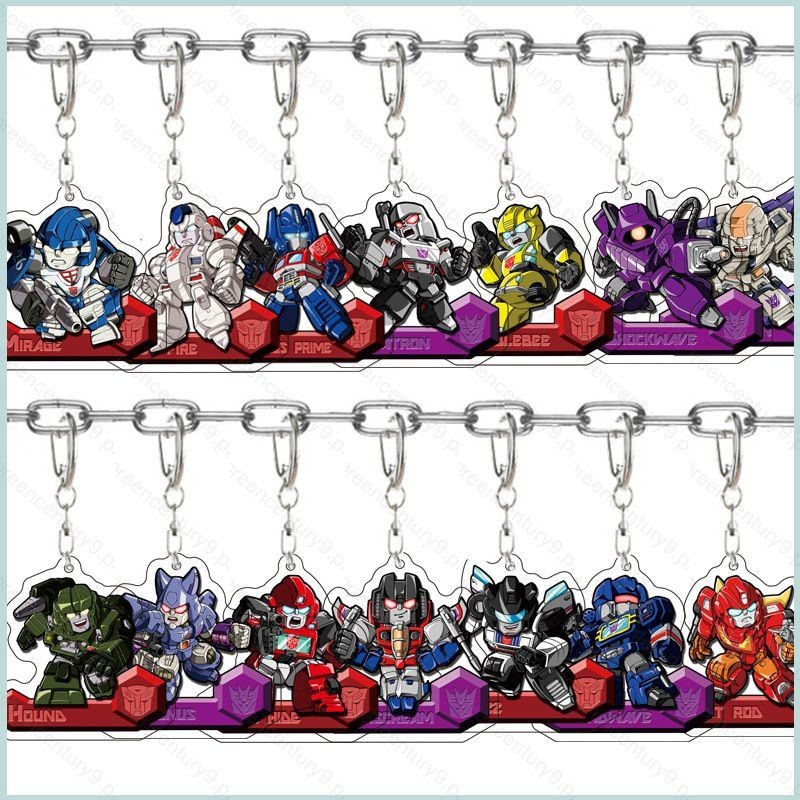 GR9 Transformers Autobots Optimus Prime Bumblebee Megatron acylic key ...