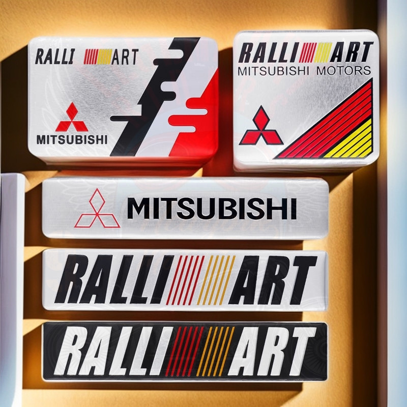 3D Metal Car Sticker For RALLIART Mitsubishi Logo Emblem Badge Car ...