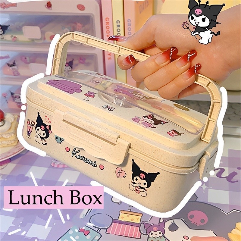 🇸🇬Ready Stock🇸🇬 Kuromi Lunch Box Bento Box Kawaii Anime Cinnamoroll My ...