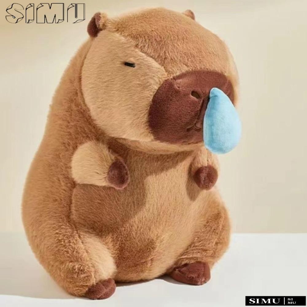 SIMULR Capibara Plushy, PP Cotton Stretchable Capybara Snotty Doll ...