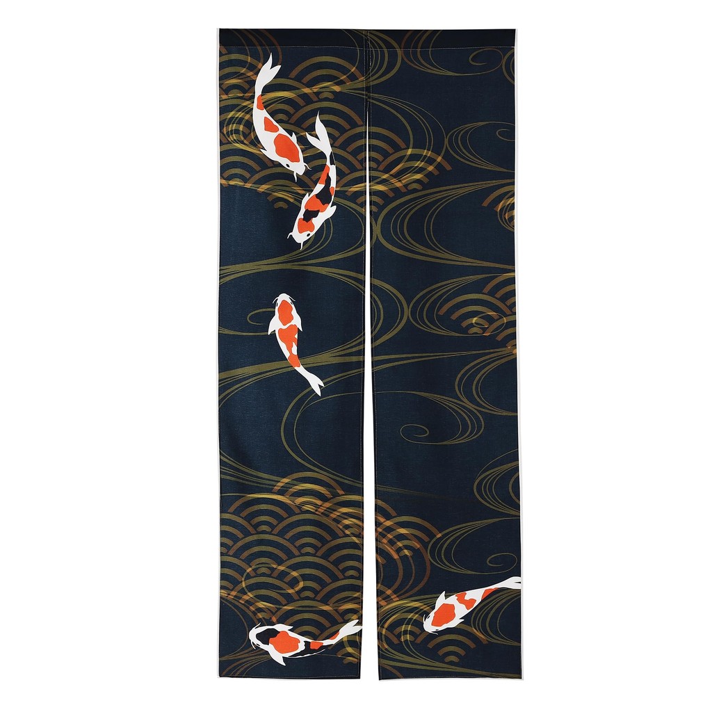 【Direct From Japan】next.design Noren curtain, 180cm long, Koi ...
