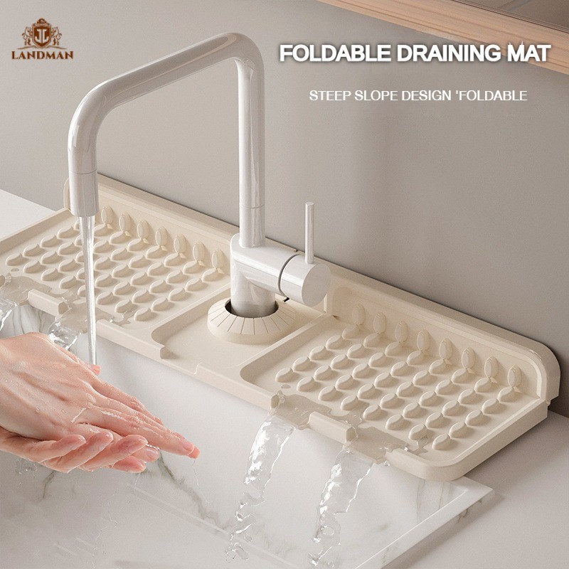 Faucet Drain Pad Kitchen Sink Sink Water-Blocking Washbasin Splash ...