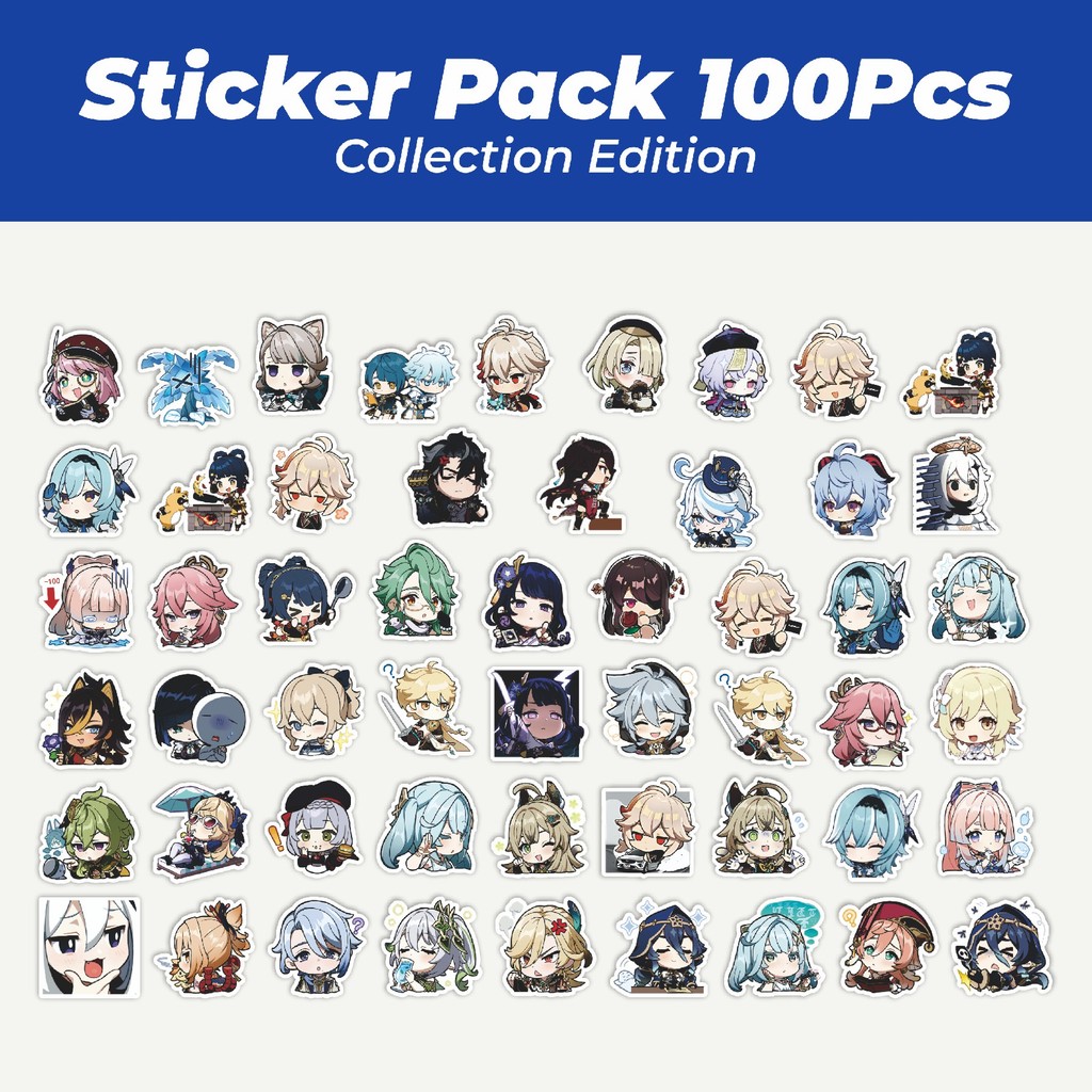 HP Hot Anime Stickers Genshin Impact Series Cute Waterproof Stickers ...
