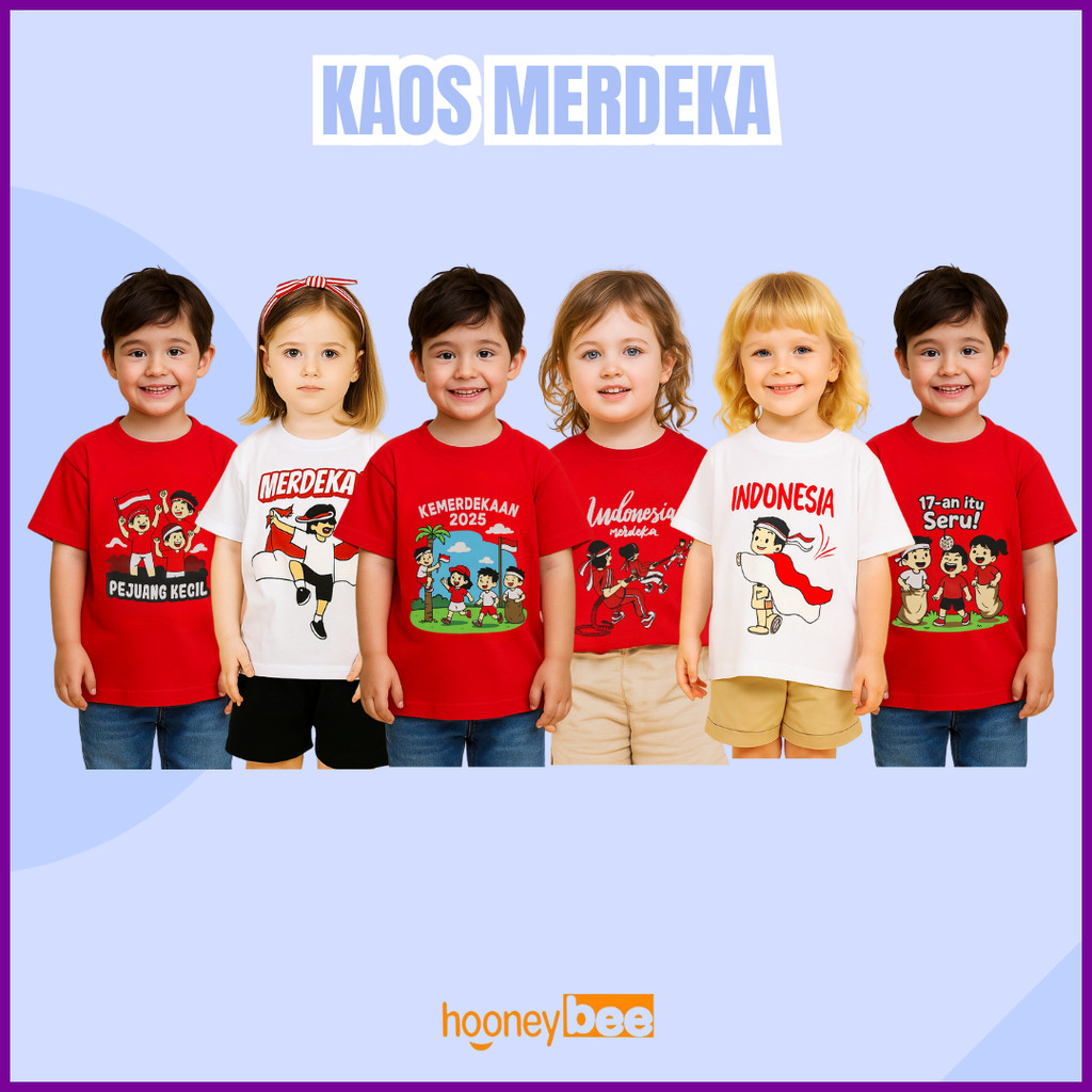 Hooneybee Merdeka - Children's Cotton Combed 30s T-Shirt [Size 2–10 ...