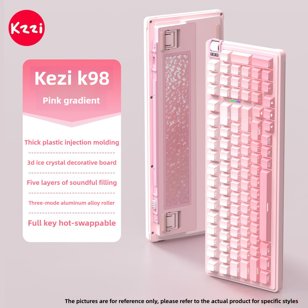 KZZI K98 Mechanical Keyboard 3mode RGB with Knob Numpad Full-key Hot ...